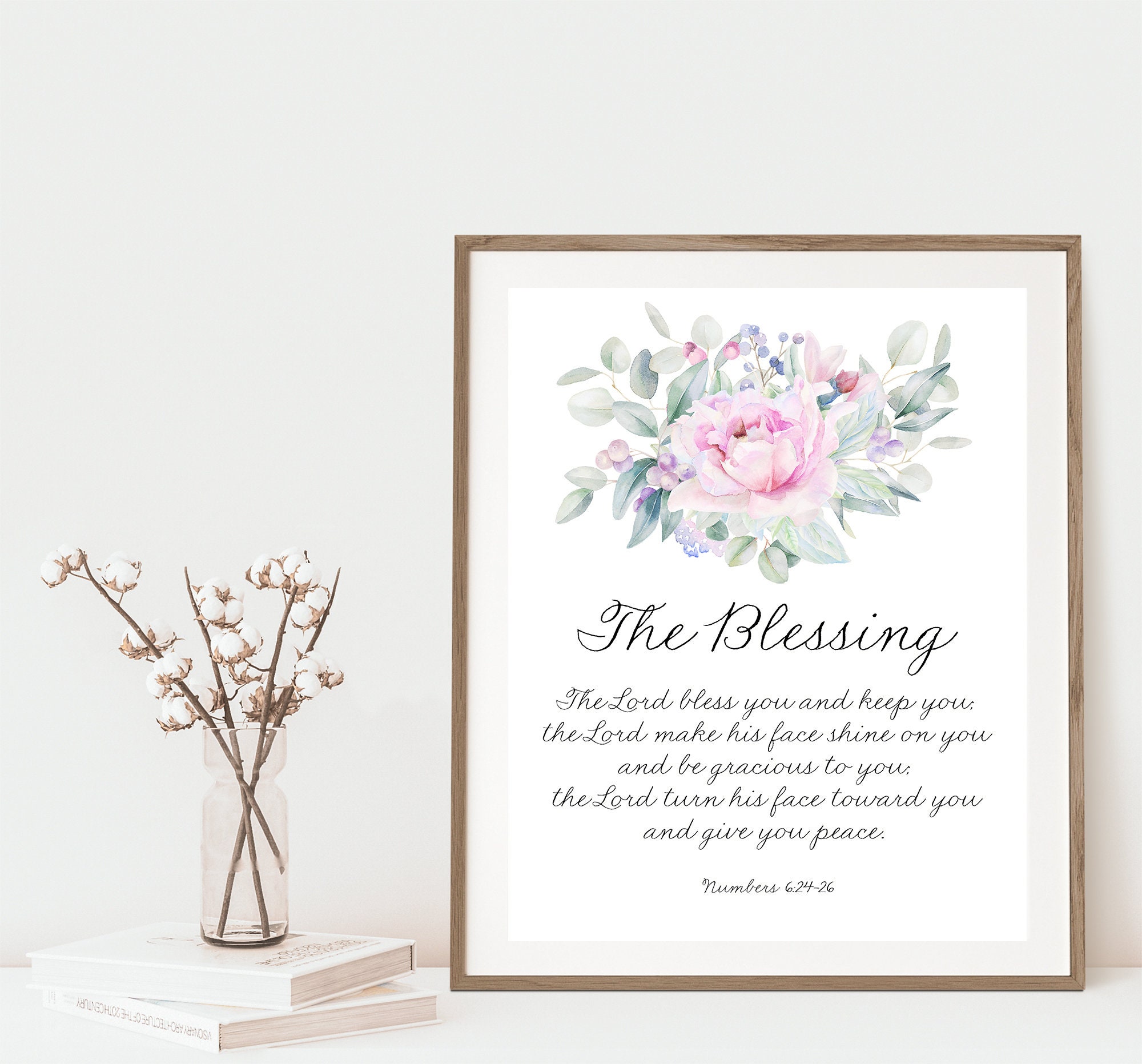 The Blessing Numbers 6:24-26 Bible Verse Scriptural Wall - Etsy