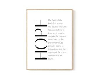 Isaiah 61:1-4 Printable Bible Verse Art Print 8x10 Digital Wall Art ...