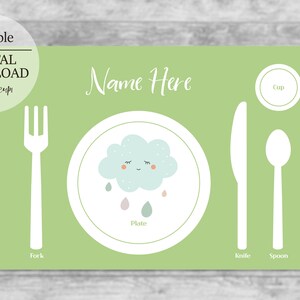 Montessori Digital Placemat, Montessori Placemat Printable, Toddler ...
