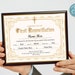 First Reconciliation Certificate, Editable Certificate of First ...