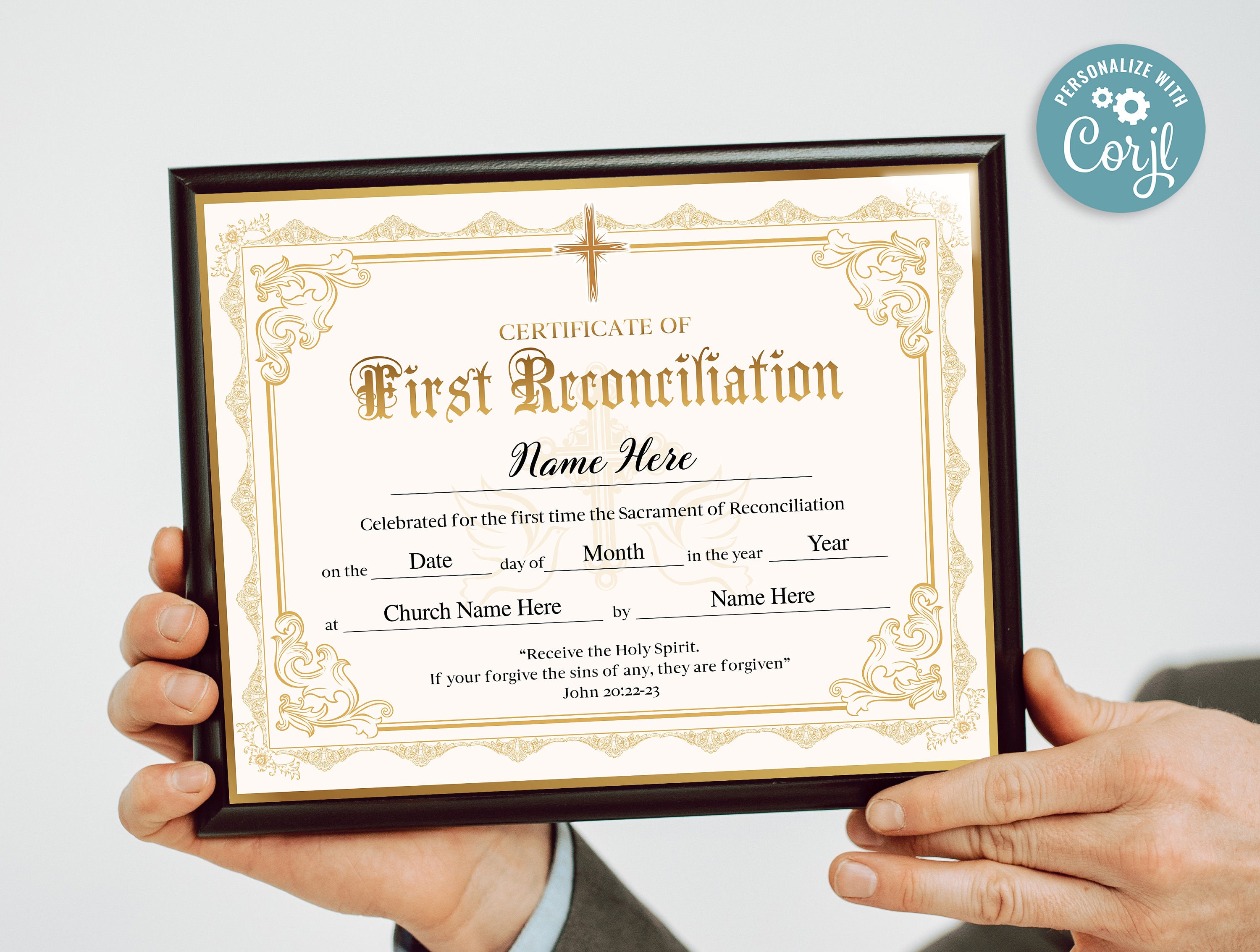 First Reconciliation Certificate, Editable Certificate of First ...