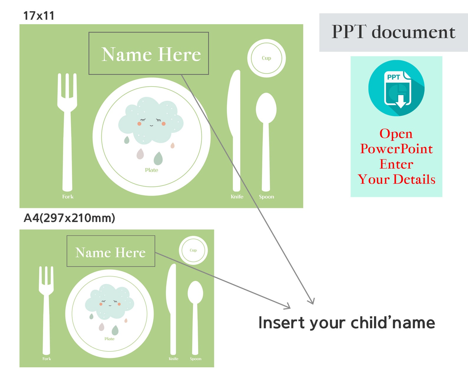 Montessori Digital Placemat, Montessori Placemat Printable, Toddler ...