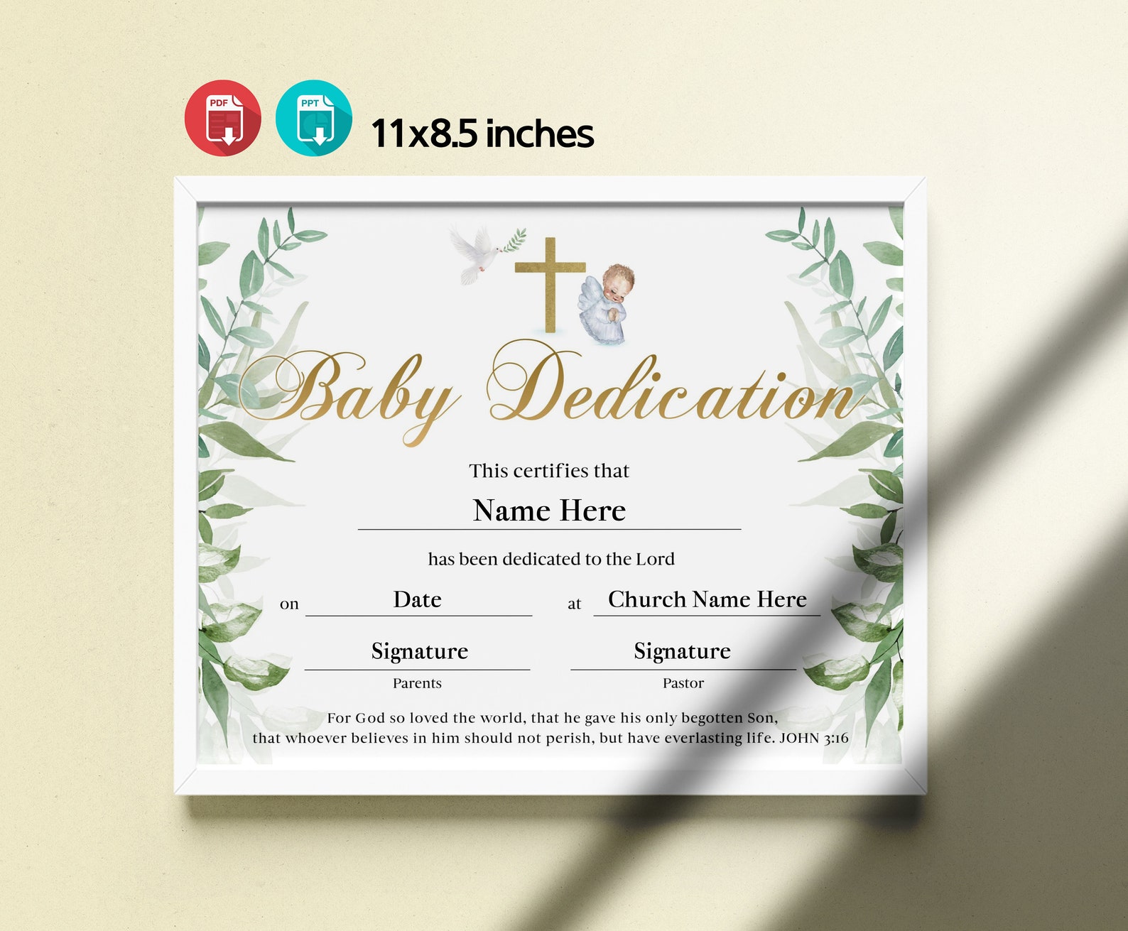 Baby Dedication Certificate, Baby Boy Dedication Certificate Template ...