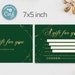 Green Gift Certificate Template, 5x7 Gift Voucher, Modern Gift ...