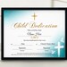 Child Dedication Certificate, 11x8.5 Baby Dedication Certificate ...
