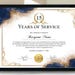 15 Years of Service Anniversary Award, Employee Recognition Editable ...