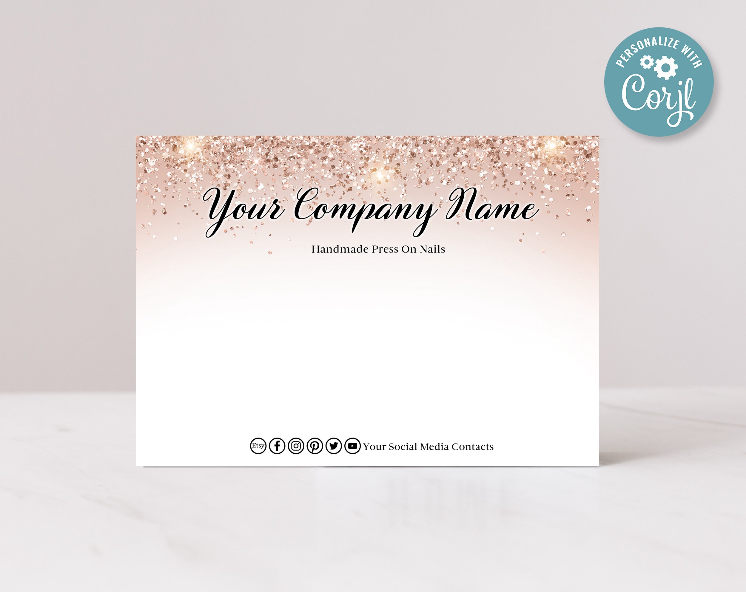 Press on Nail Instruction Cards, Press on Nail Sizing Kit, Press on ...