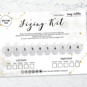 Nail Sizing Kit, Sizing Kit for Nails, DIY Press on Nail Sizing Kit ...