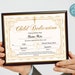 11x8.5 Child Dedication Certificate, Editable Child Dedication ...