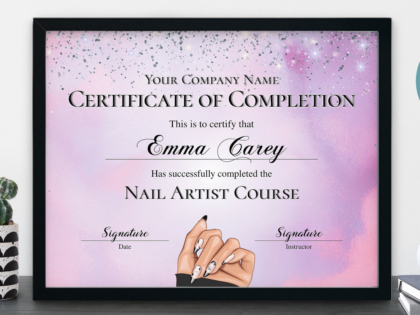 Certificate of Completion, Nail Technician Certificate, Nail Salon ...
