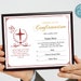 Confirmation Certificate, 11x8.5 Printable Editable Confirmation ...