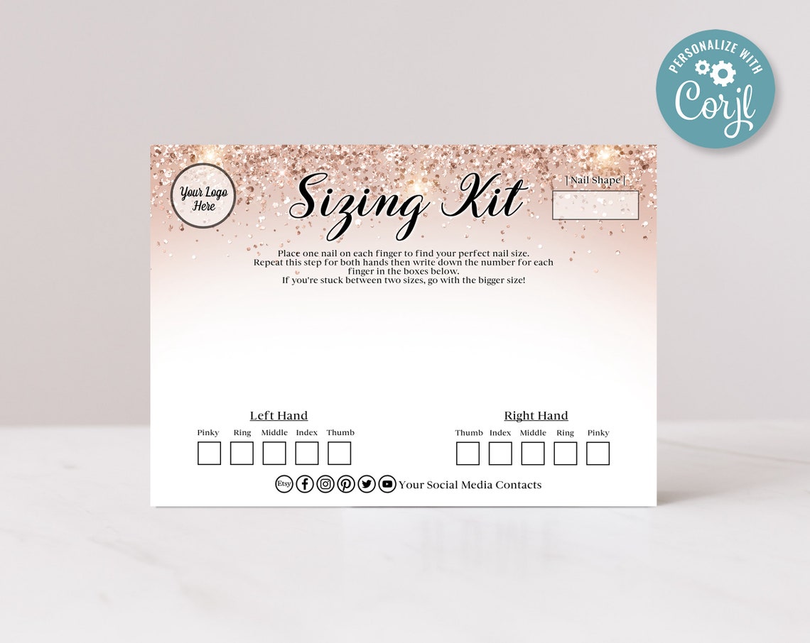 Nail Sizing Kit DIY Press on Nail Sizing Kit Custom Press on - Etsy