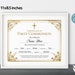 First Communion Certificate Template, Elegant First Communion Gift ...