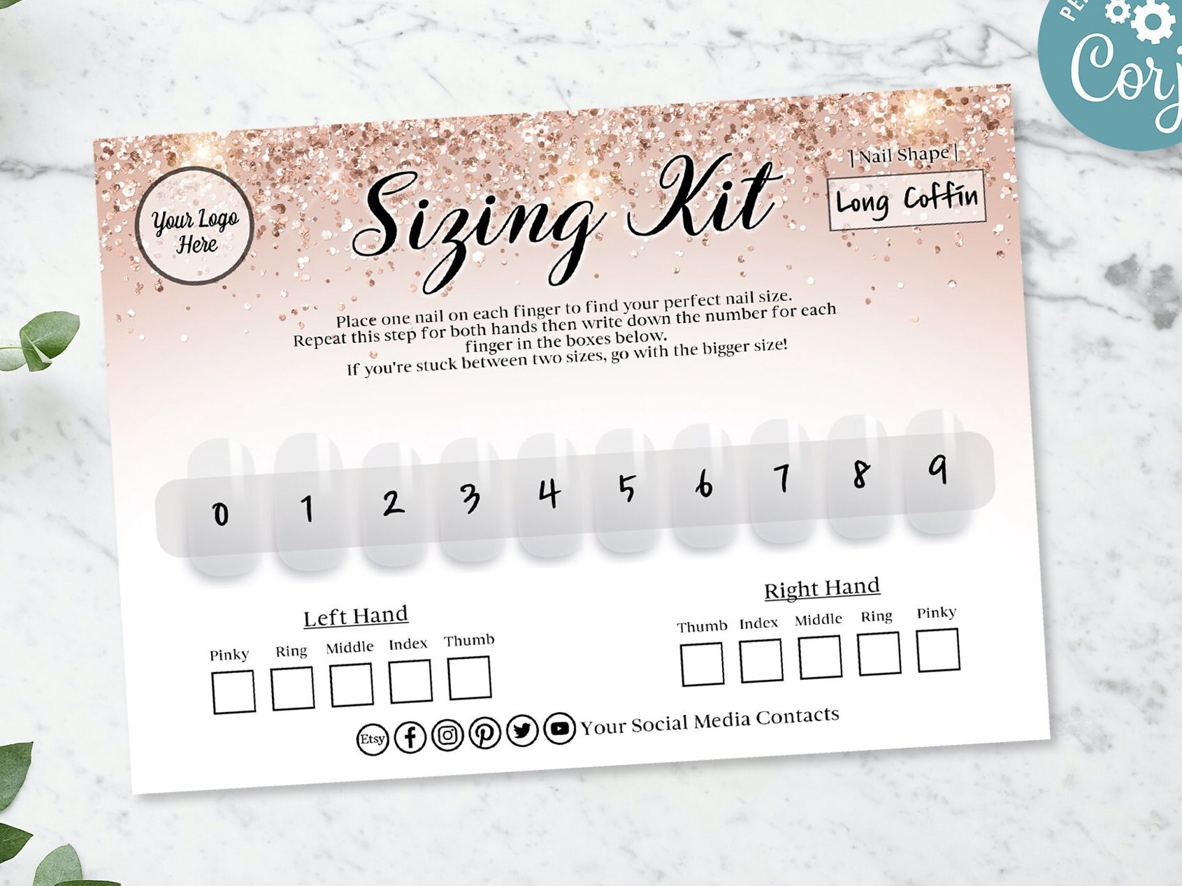 Nail Sizing Kit DIY Press on Nail Sizing Kit Custom Press on - Etsy