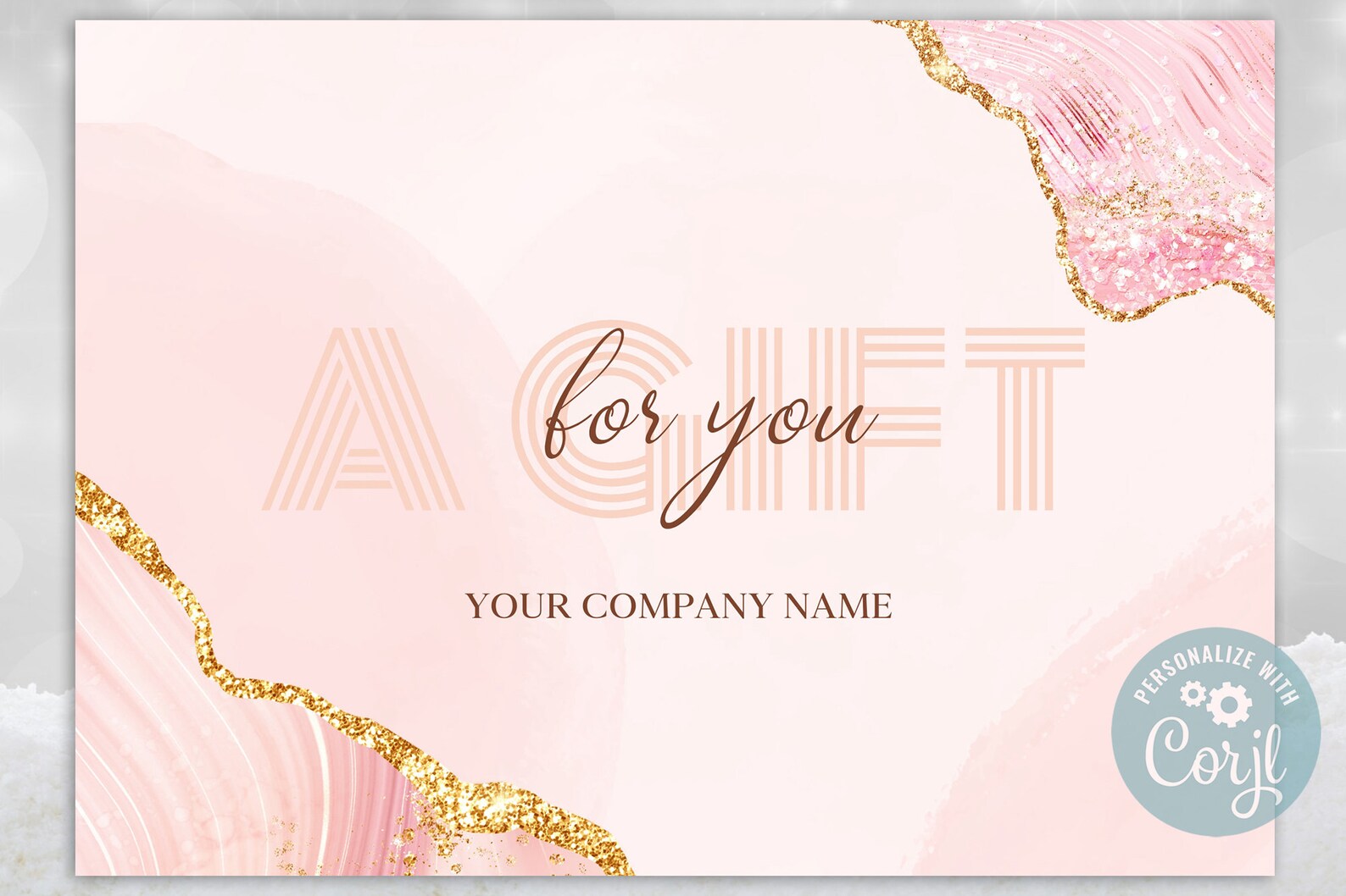 Gift Certificate Template, Printable Editable Gift Card Template, 5x7 ...