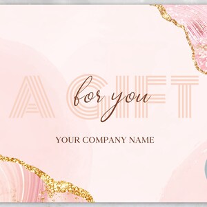 Gift Certificate Template, Printable Editable Gift Card Template, 5x7 ...