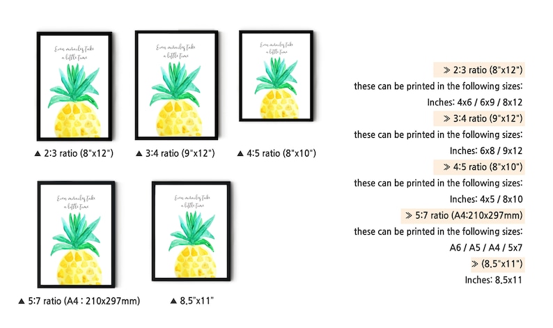 Pineapple Print Set of 3, IVF Gift Printable, Infertility Inspiration ...