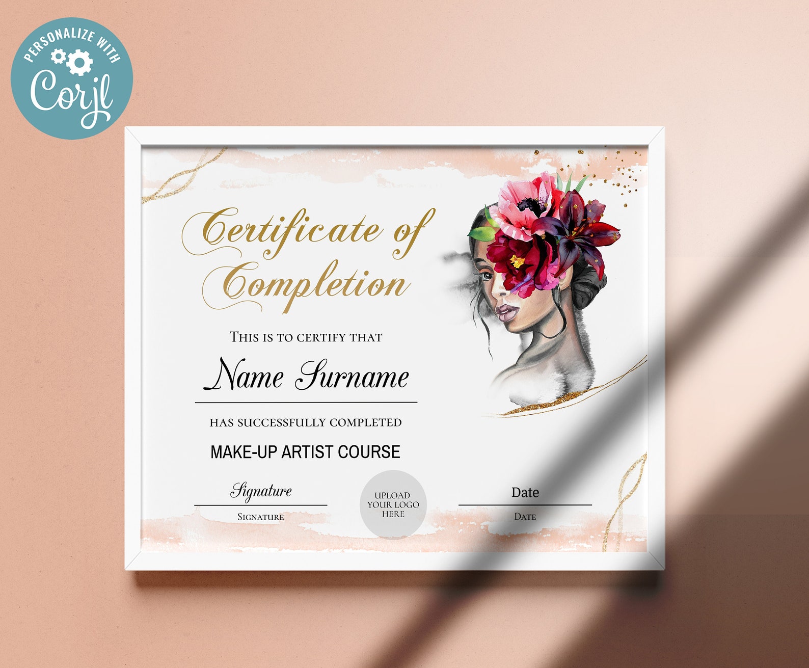 Make up Artist Certificate Certificate of Completion Instant - Etsy