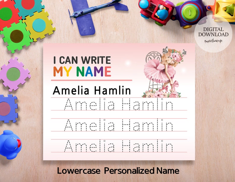 Personalized Name Writing Worksheet, Custom Name Preschool Worksheets ...