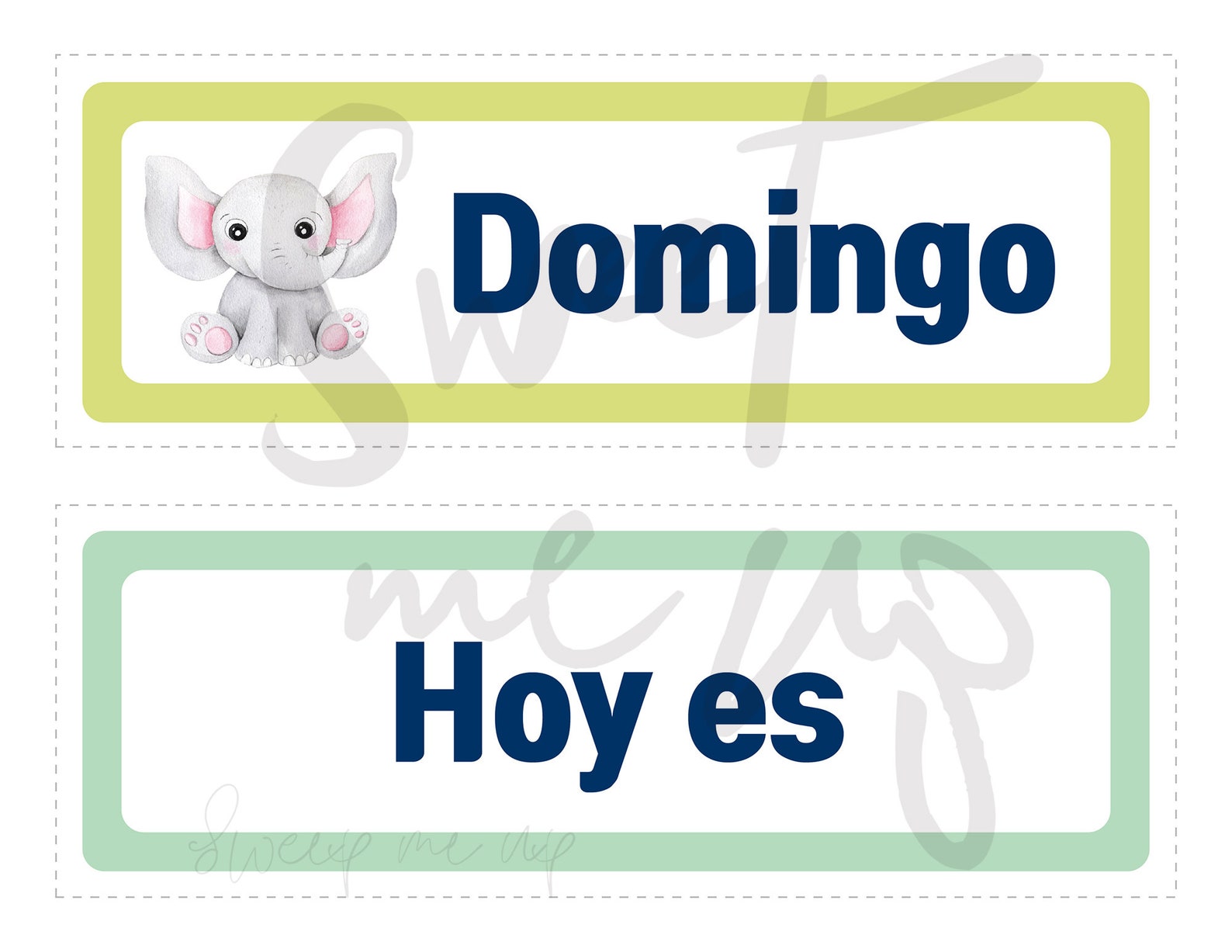 Spanish Days of the Week Printable, Spanish Days of the Week Safari ...