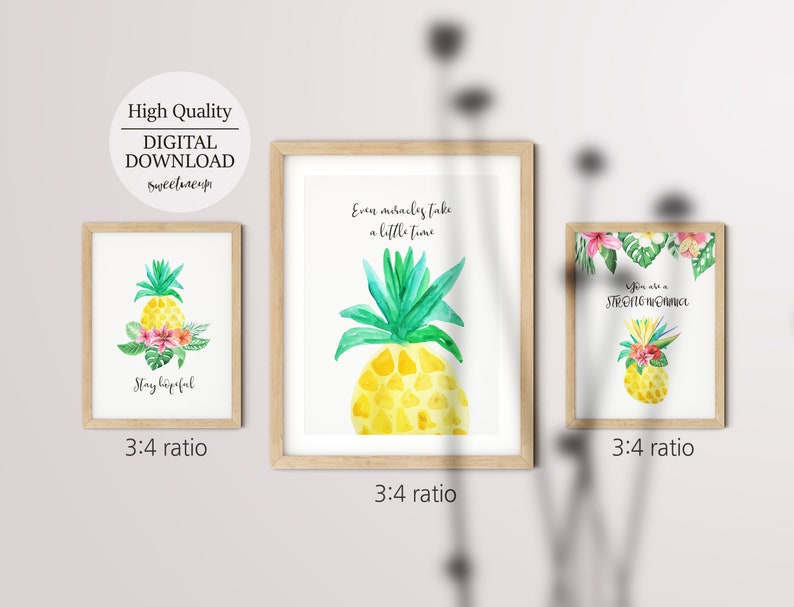 Pineapple Print Set of 3 IVF Gift Printable Infertility - Etsy