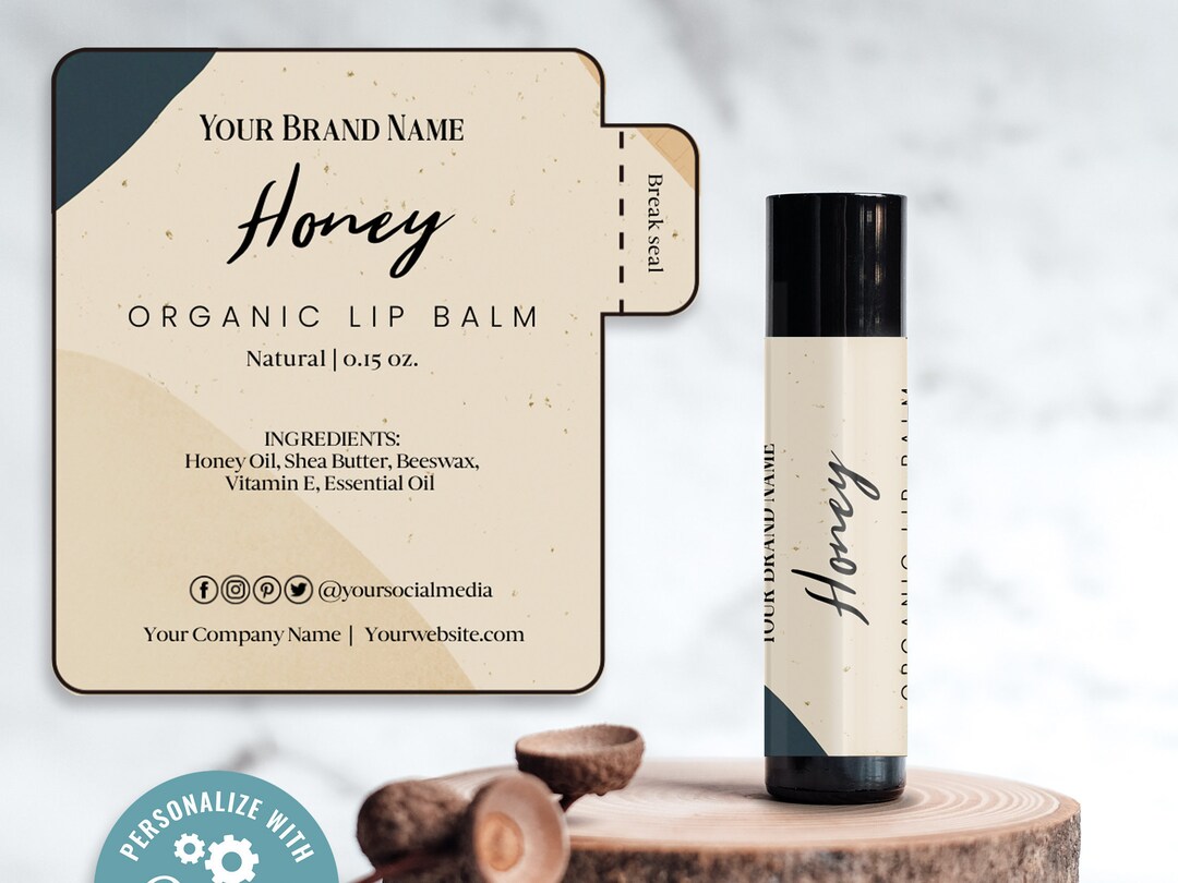 Lip Balm Labels Template, Printable, Editable, Personalize, Editable ...