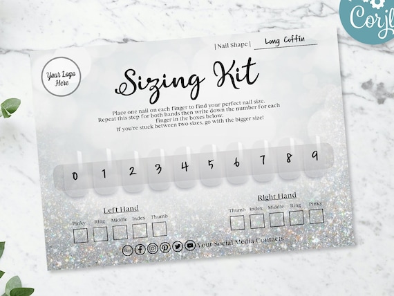 Nail Sizing Kit Size Kit for Press on Nail Sizing Kit for - Etsy