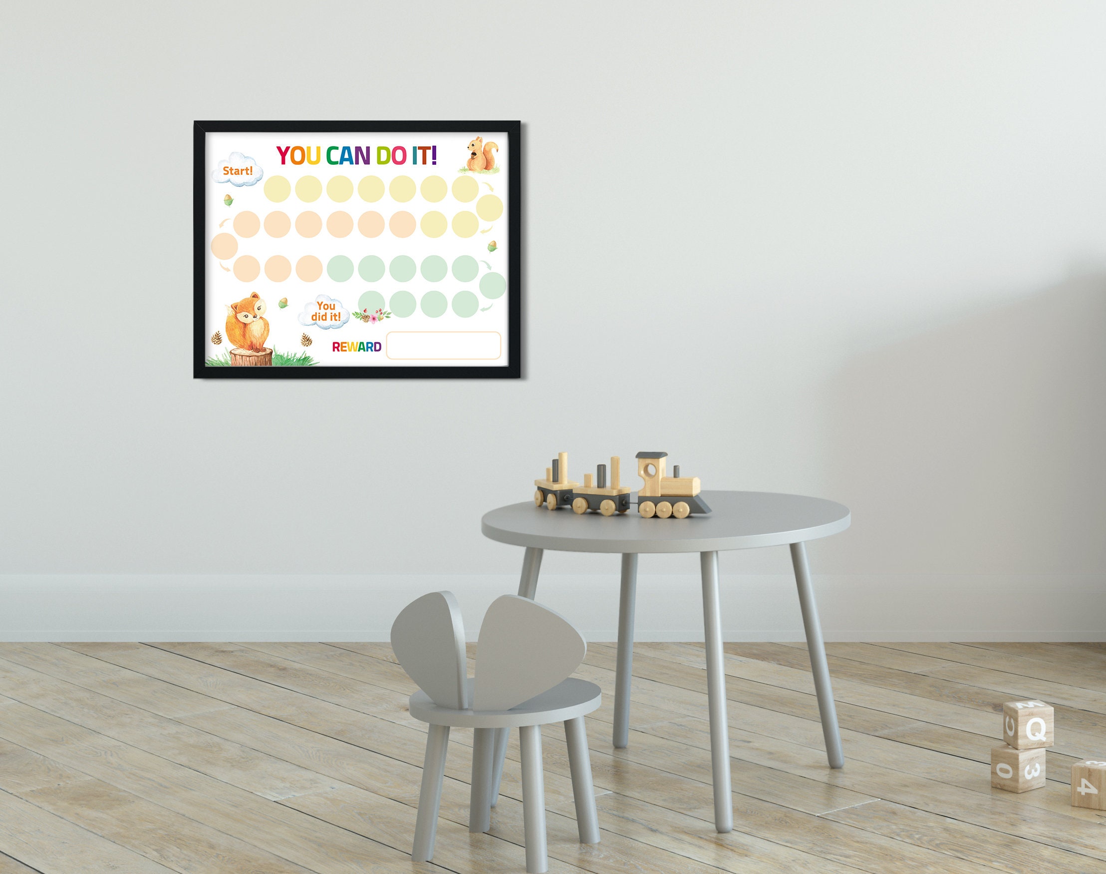 Printable Fox and Squirrel Reward Chart, Fox and Squirrel Sticker Chart ...