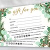 Green Gift Certificate Template, 5x7 Gift Voucher, Modern Gift ...