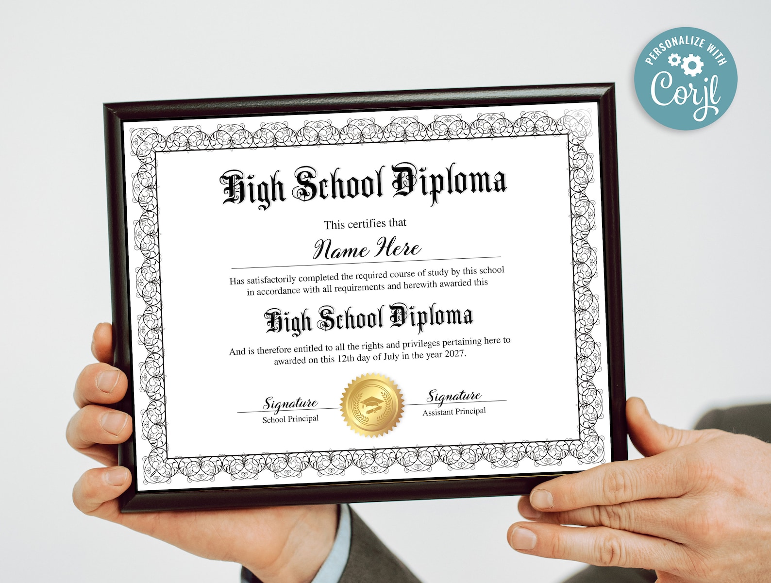 High School Diploma, Printable Home School Diploma, Editable Diploma ...