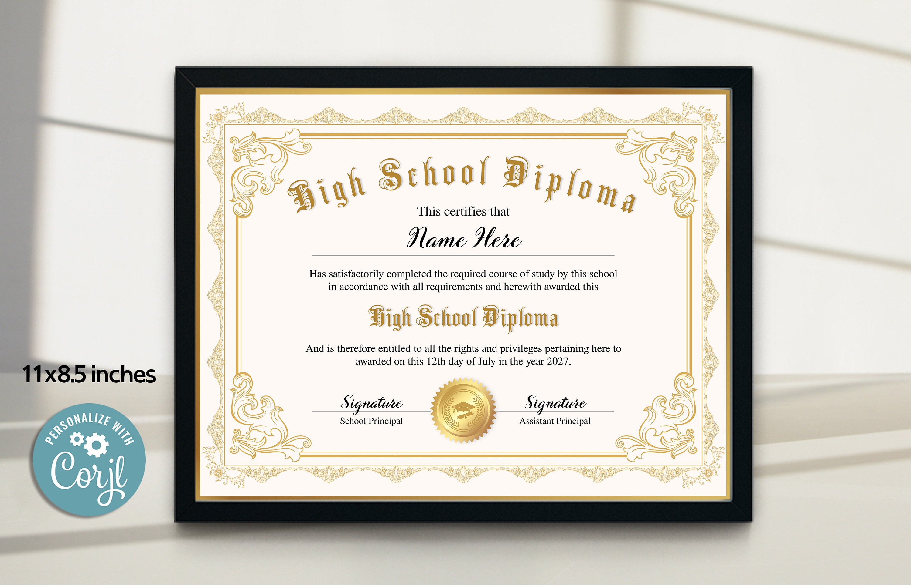 Editable High School Diploma Template Printable Homeschool - Etsy Editable High School Diploma Template Printable Homeschool - Etsy