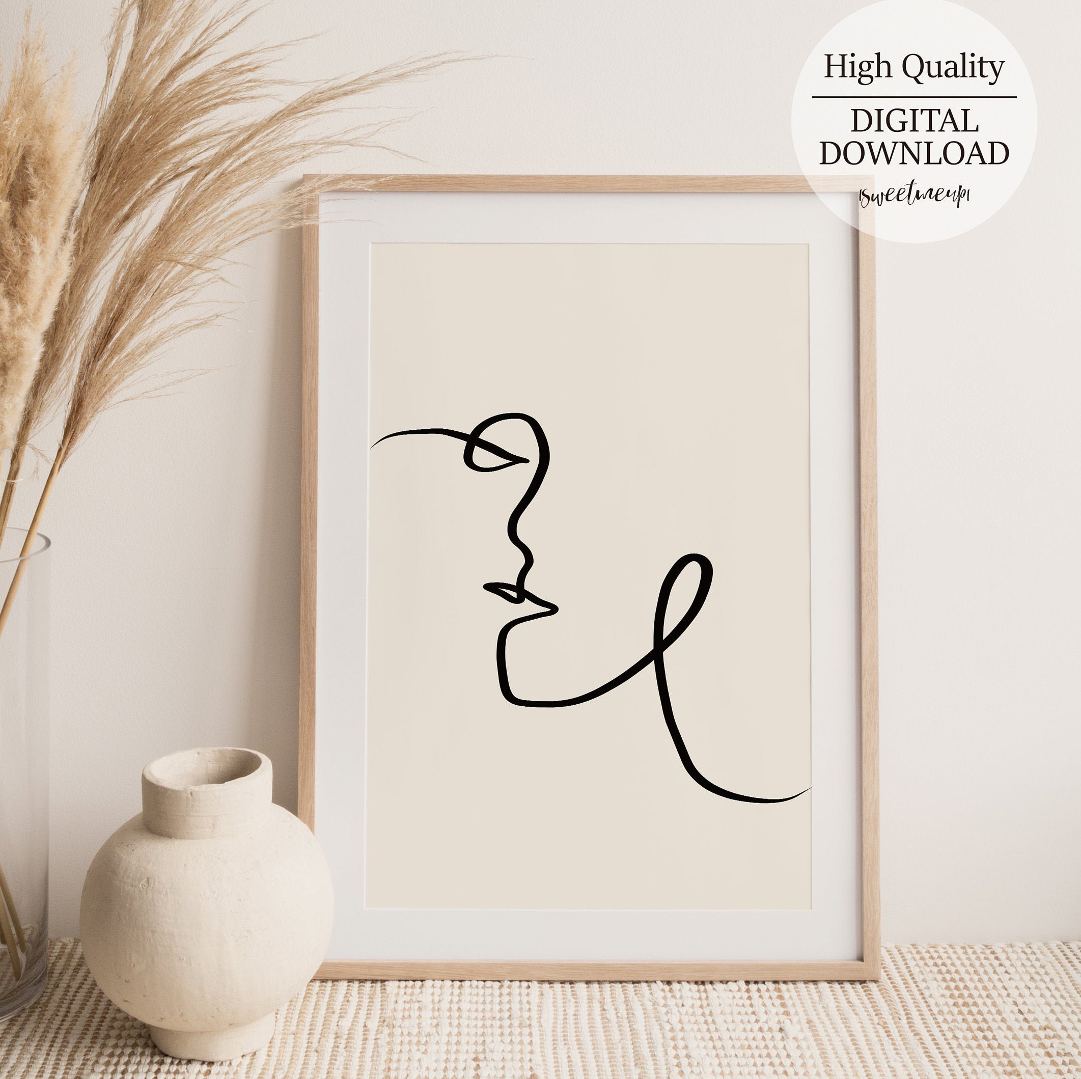 Single Line Art Faces Print Simple Line Art Female Face One - Etsy Canada