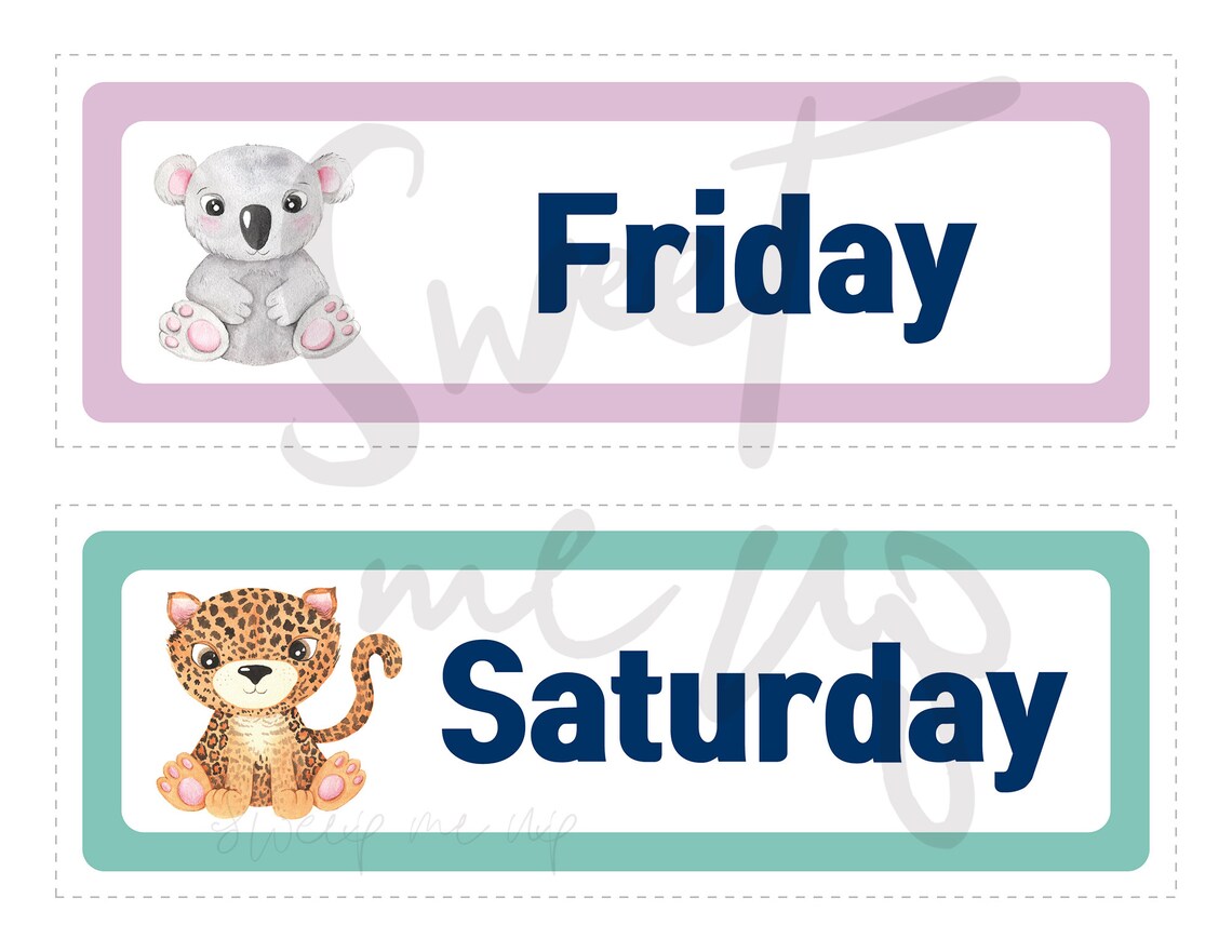Days of the Week Printable Homeschool Resources Learning - Etsy
