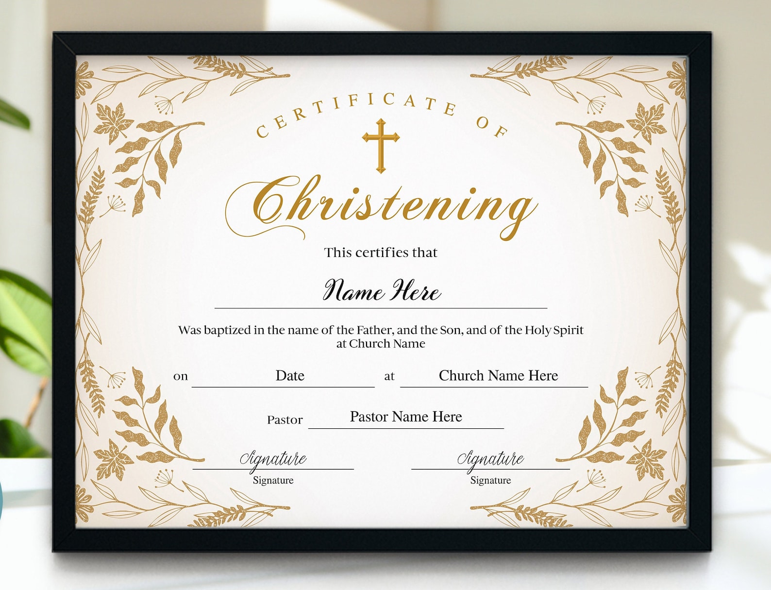 Baby Christening Certificate, Christening Gift, Birth Certificate ...