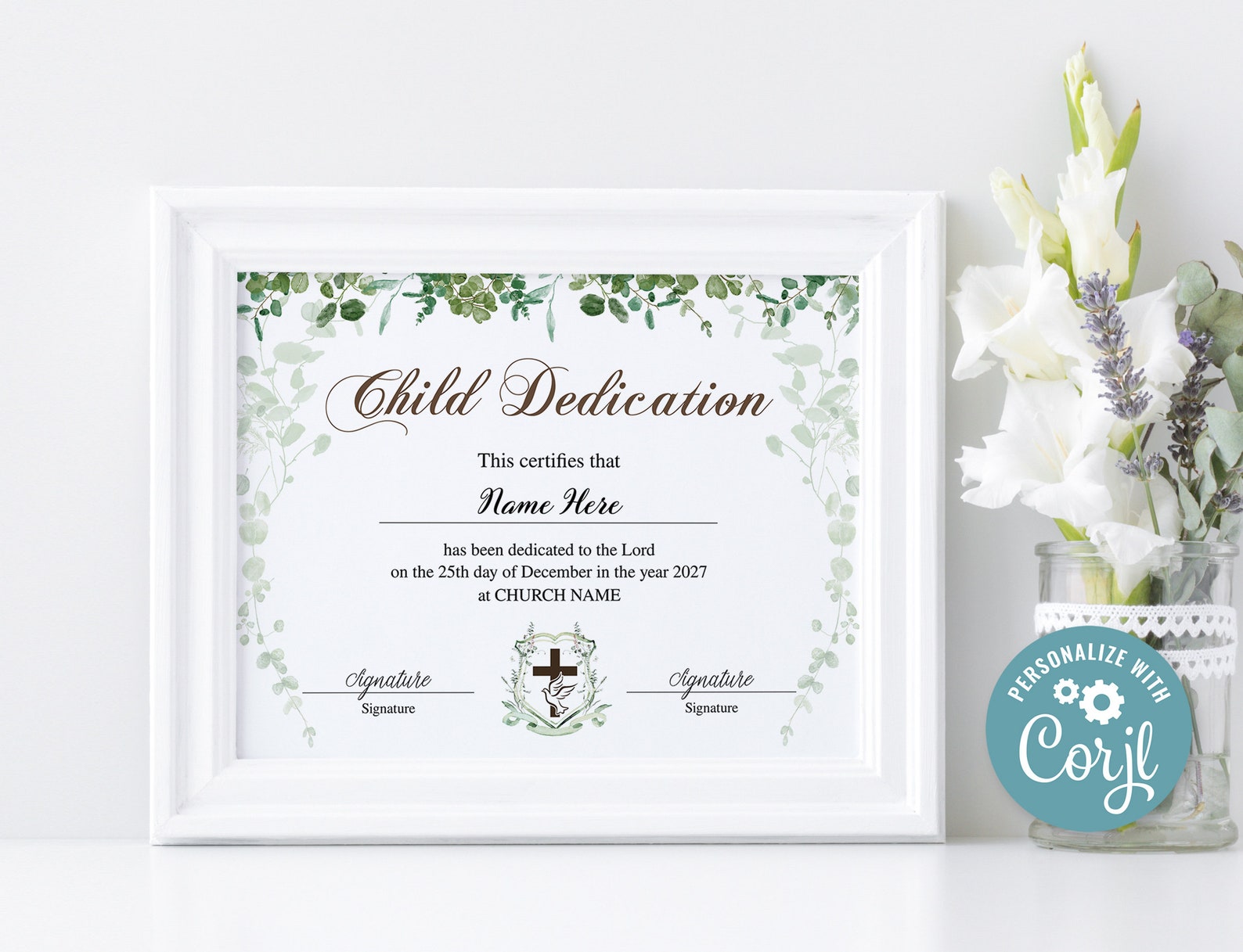 Child Dedication Certificate Template Editable Child - Etsy