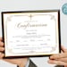 Confirmation Certificate Template, Catholic Confirmation Certificate ...