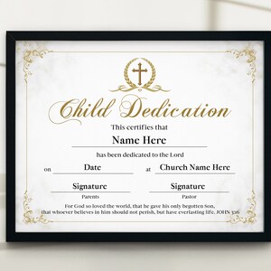 Child Dedication Certificate, Elegant Child Dedication Certificate ...