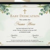 Boy Baby Dedication Certificate, Baby Dedication Certificate Template ...
