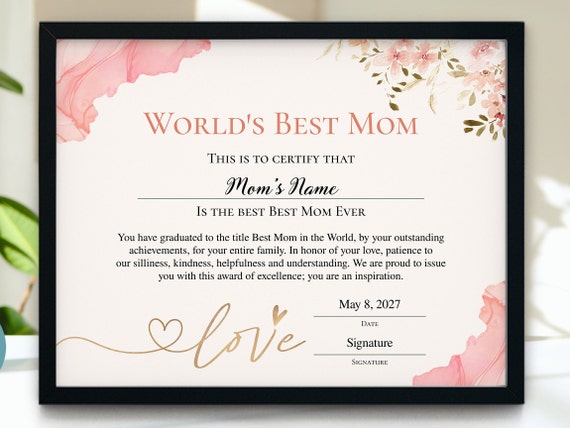 Single Mother Family Certificate
