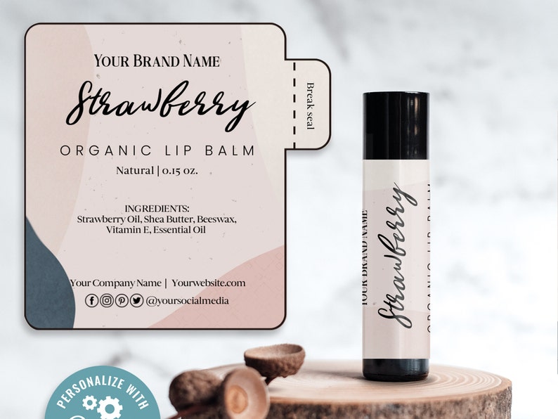 Printable Lip Balm Label Template, Lip Balm Labels Online Labels ...