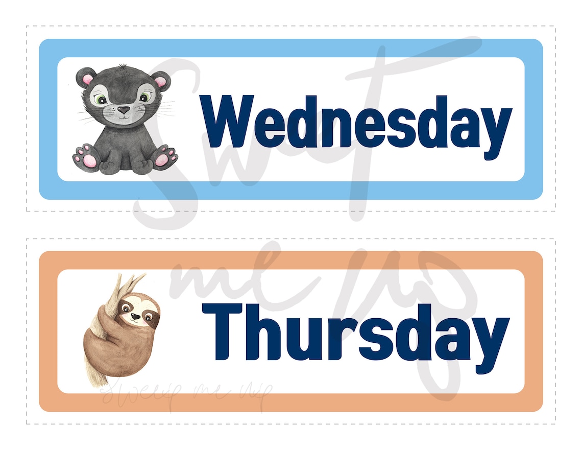 Days of the Week Printable Homeschool Resources Learning - Etsy