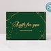 Green Gift Certificate Template, 5x7 Gift Voucher, Modern Gift ...