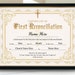First Reconciliation Certificate, Editable Certificate of First ...