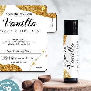 Editable Lip Balm Label Template, Lip Balm Labels, Online Label ...