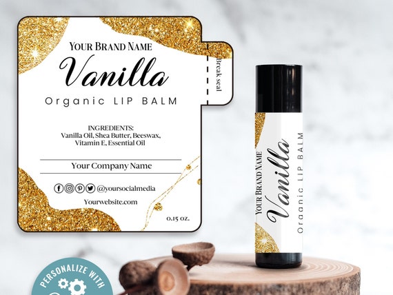 Editable Lip Balm Label Template Lip balm labels online | Etsy
