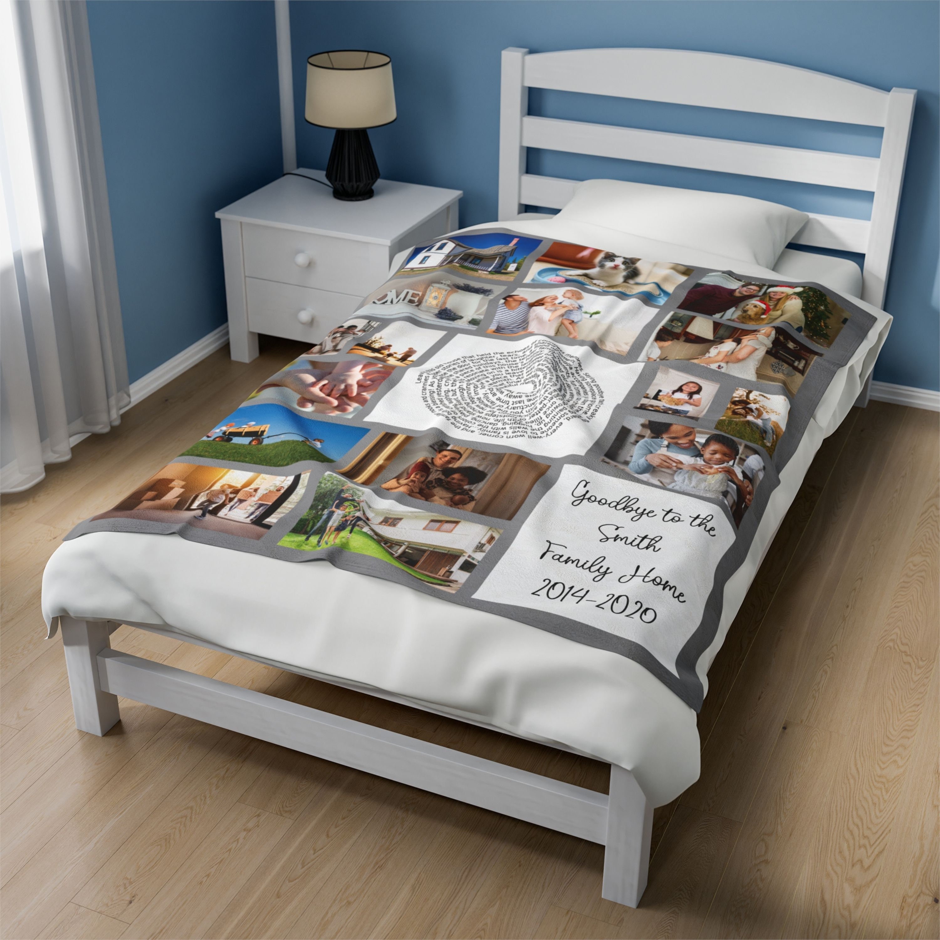 Personalized Family Photo Blanket, Custom Moving Collage Memory Throw ...