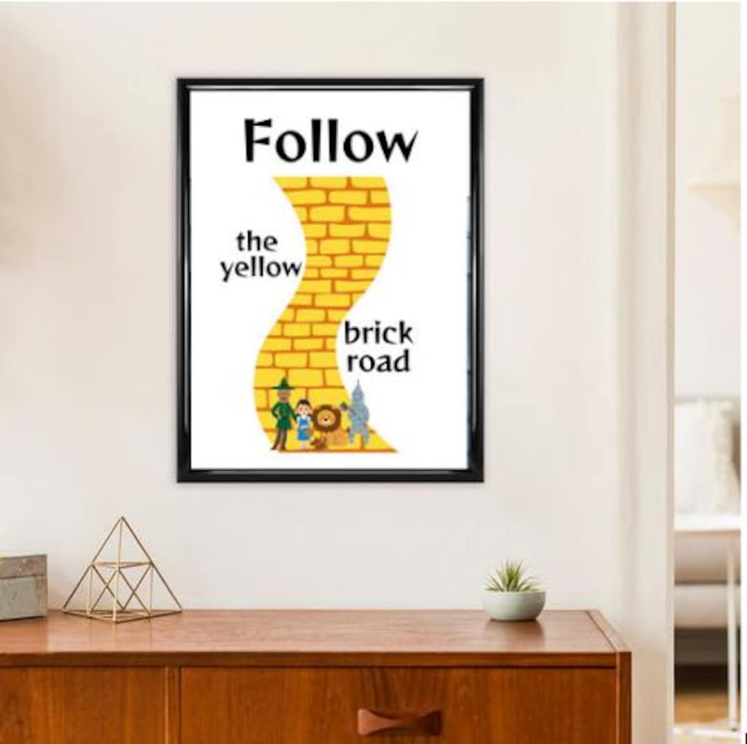 Follow the Yellow Brick Road - Poster - the Wizard of Oz - Etsy