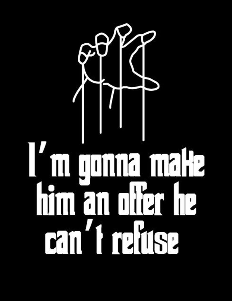 The Godfather Poster - I'm Gonna Make Him an Offer He Can't Refuse - Etsy