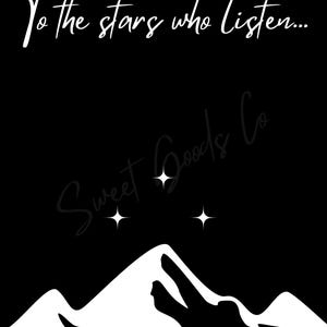 ACOTAR - ACOMAF - A Court of Mist and Fury Poster - to the Stars Who ...