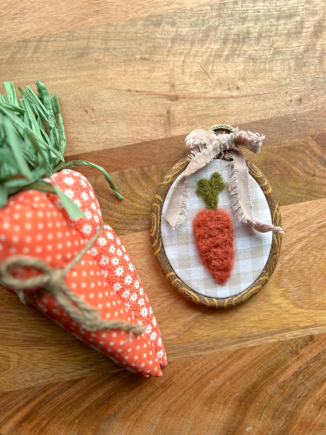 Felted Heirloom Hoop- Carrot - Etsy